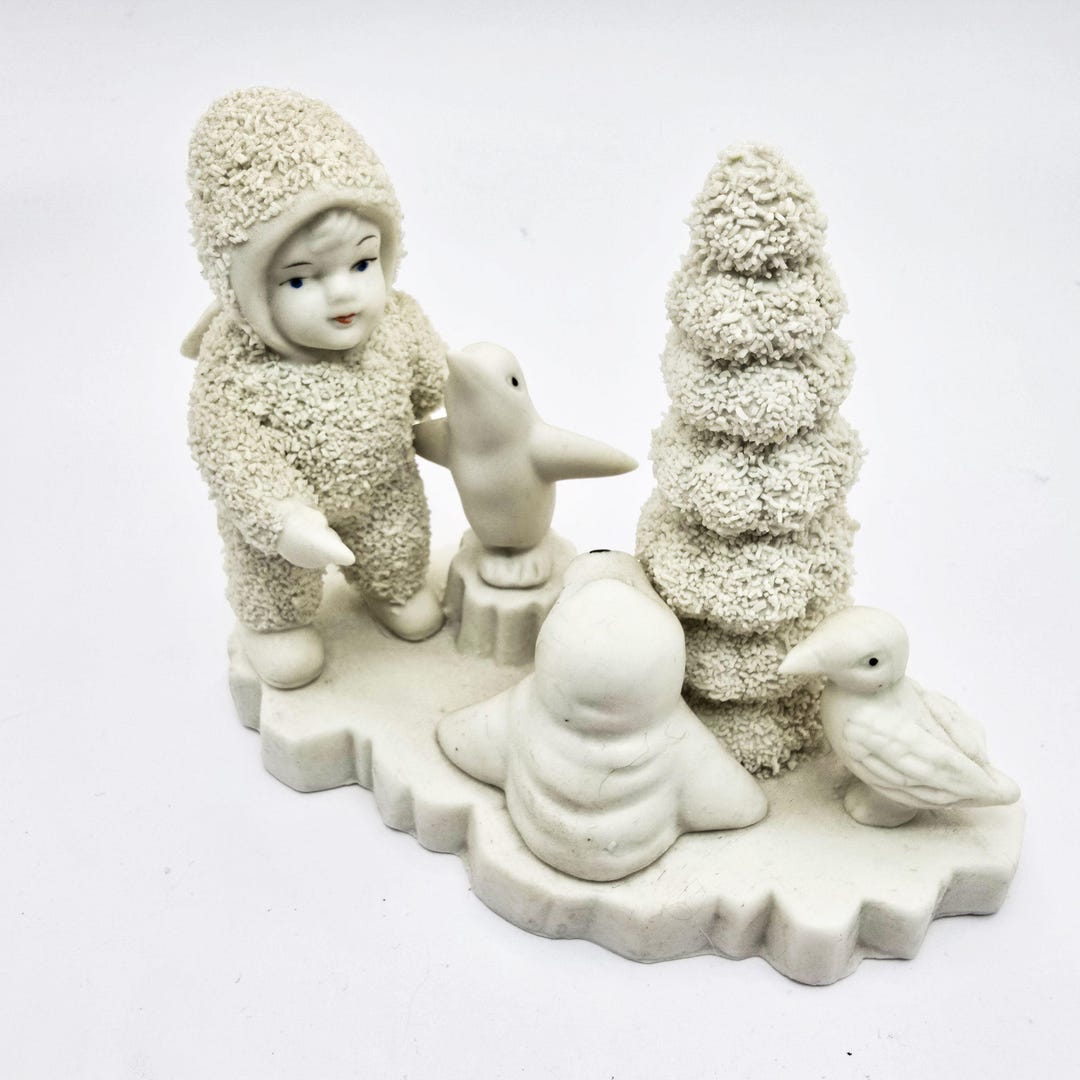 Snow Babies-like Classic White Porcelain Figurine, Snow Baby With Sea ...