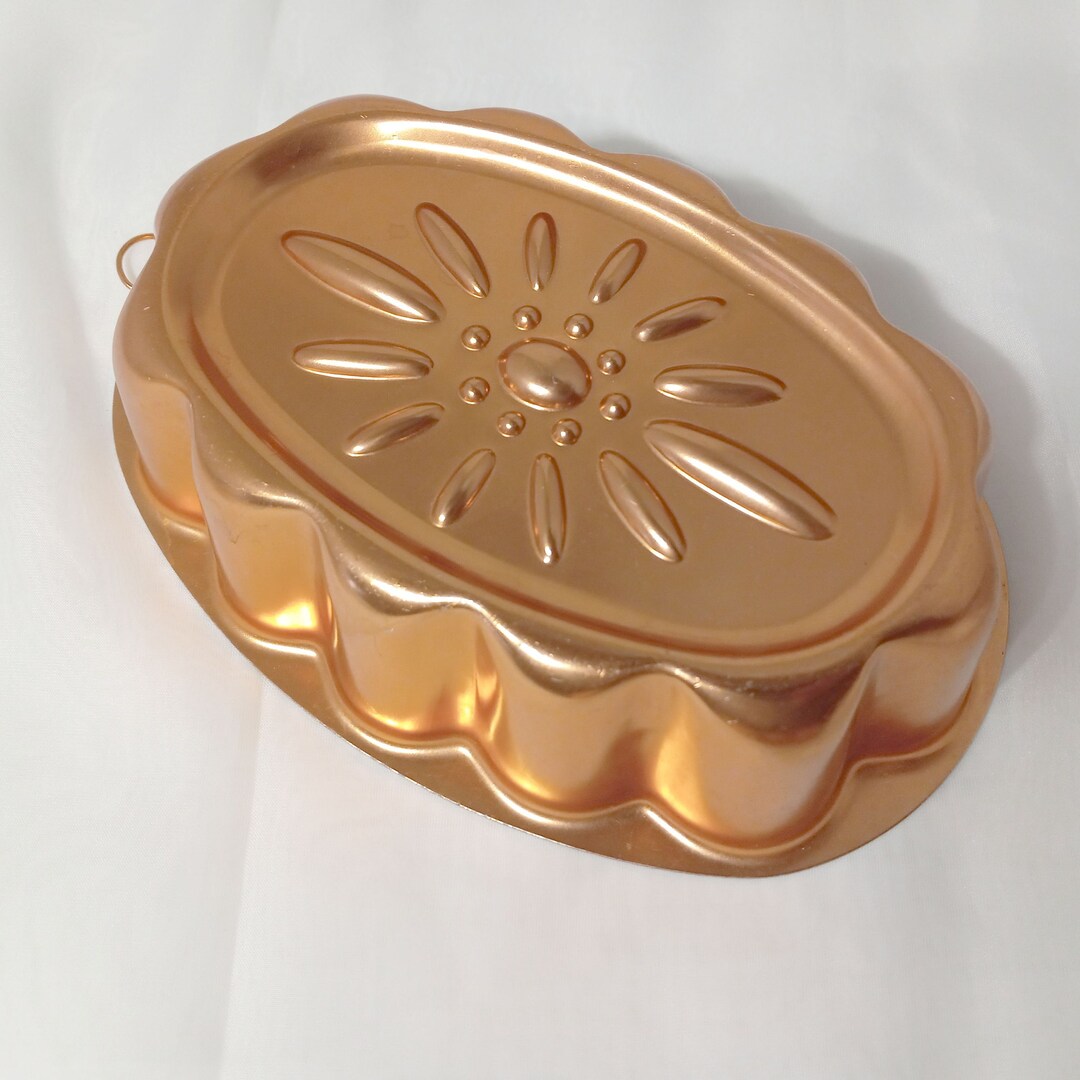 Jello Spring Copper on Aluminum Mold, Retro Kitchen Gelatin Mold ...