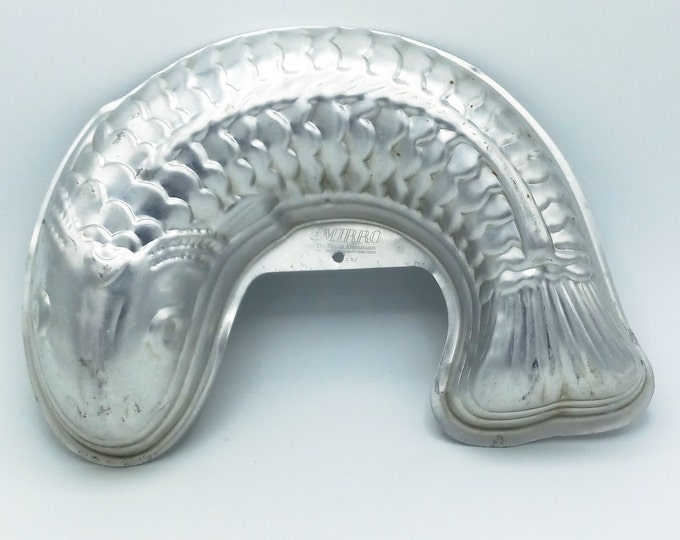 Vintage Aluminum Fish Mold for Salads, Fish Mousses, Aspics, Gelatins ...