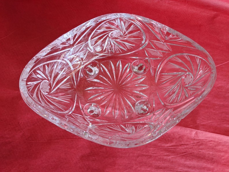 Vintage Lead Crystal Relish Dish Mid Century or Earlier Glass | Etsy