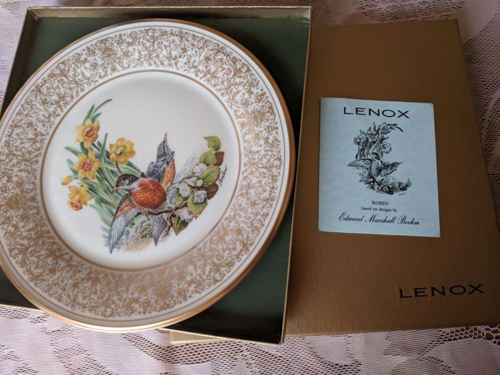 Robins Vintage Lenox Collector Plate Boehm Birds by Lenox - Etsy