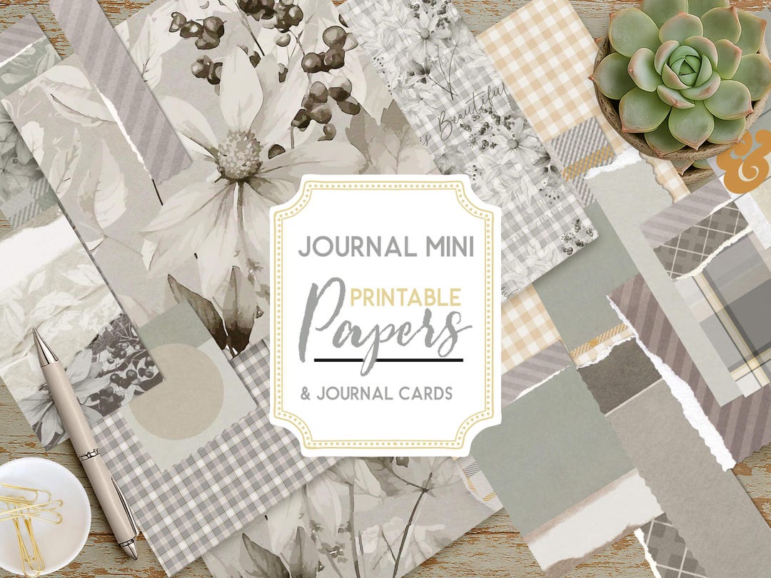 Fall Digital Paper Pack and Journal Cards: Autumn Leaves, Plaid CU|PU ...