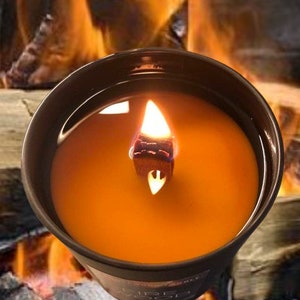FIREWOOD - Crackling Wood Burning Fireplace Soy Wax Candle - Best ...