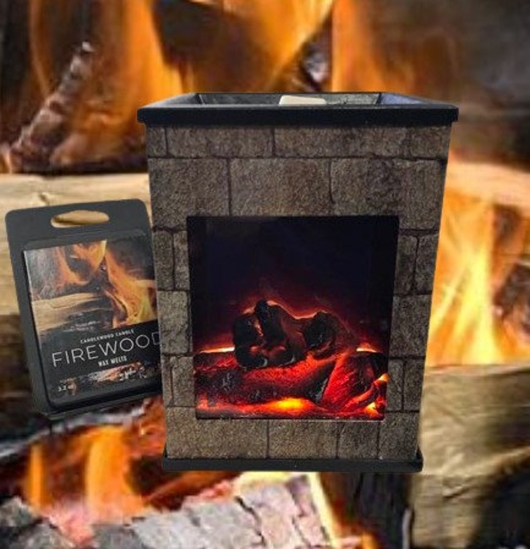 LIMITED EDITION Fireplace Wax Melter With Firewood Scent 3 Packages ...