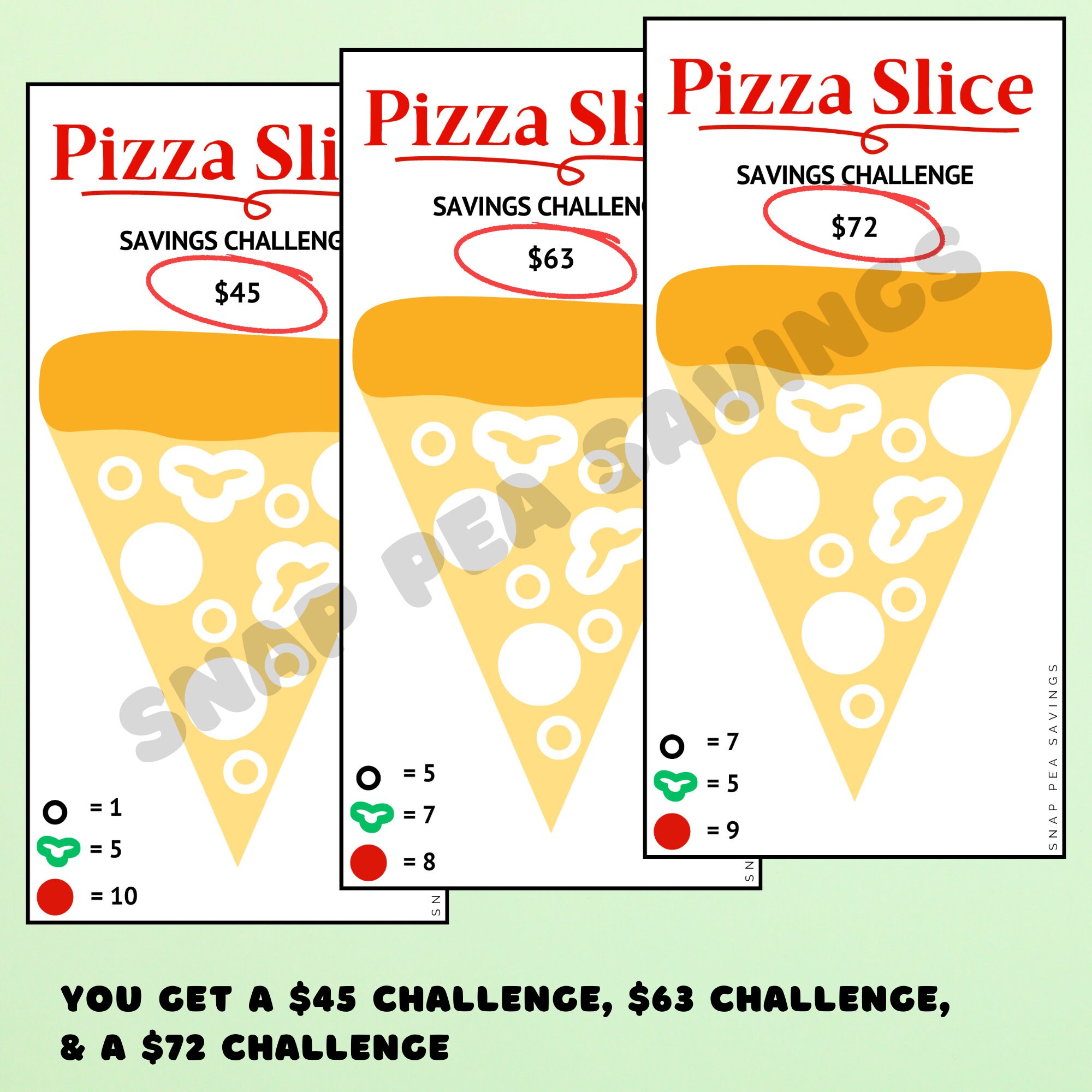 Pizza Slice Savings Challenge A6 Challenge Low Budget Mini Savings ...