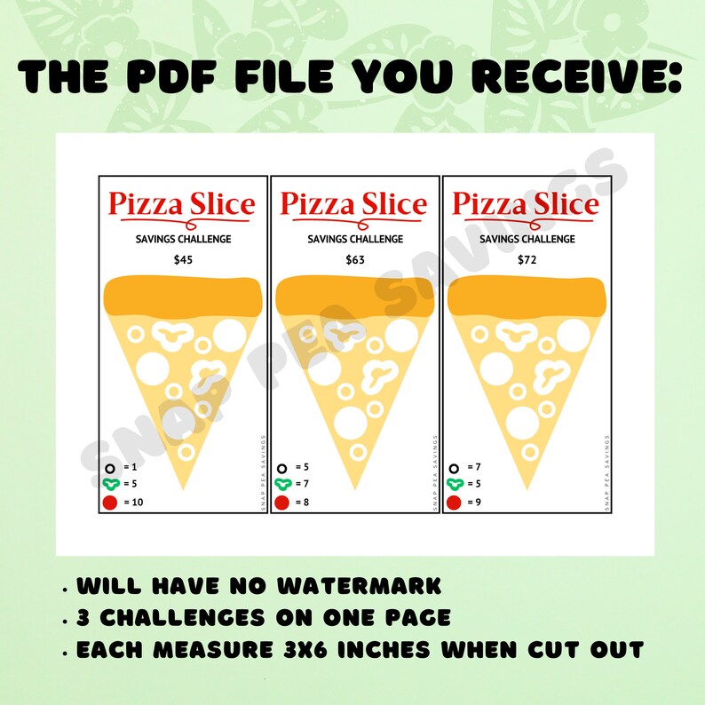 Pizza Slice Savings Challenge - A6 Challenge - Low Budget - Mini ...