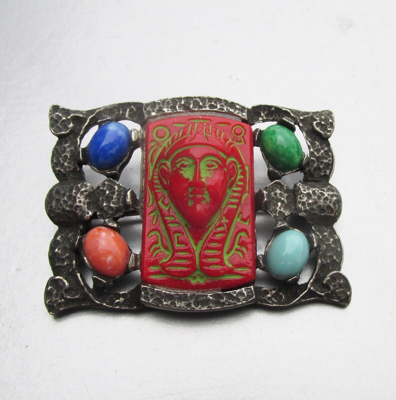 Max Neiger Vintage Egyptian Revival Czech Glass Egyptian - Etsy