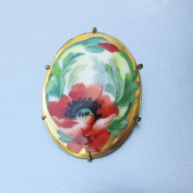 Porcelain Brooch - Etsy