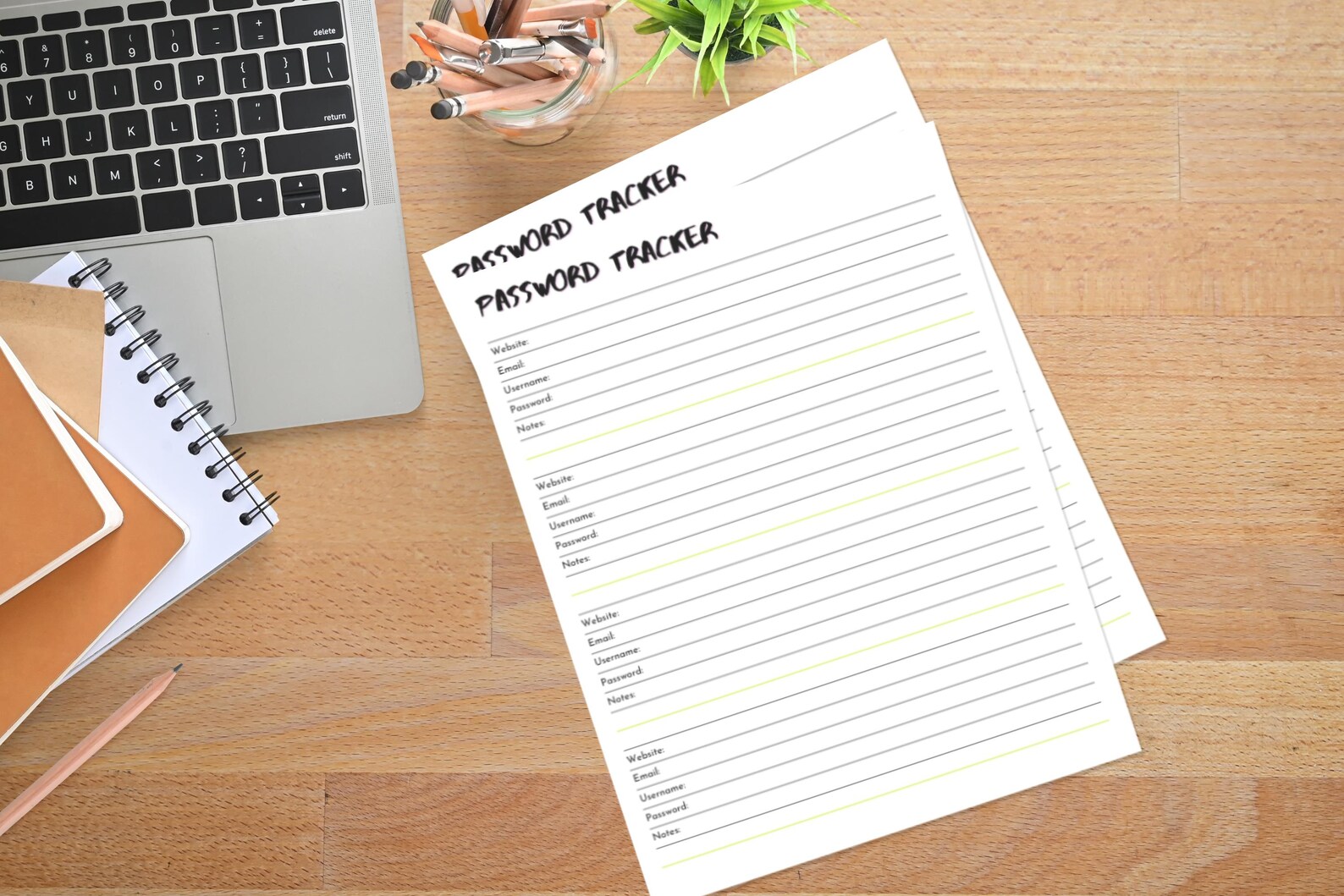 Password Tracker Printable - 8.5x11 PDF - Organize Your Logins ...