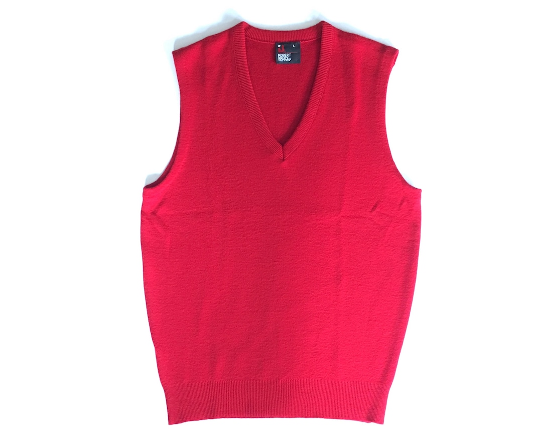 CHALECO Rojo Básico ROBERT BRUCE. Sz L. USA. - Etsy España