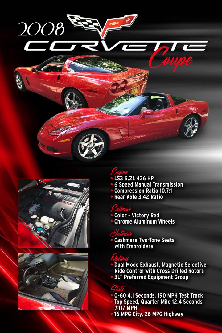 CORVETTE SHOW SIGNS - Etsy