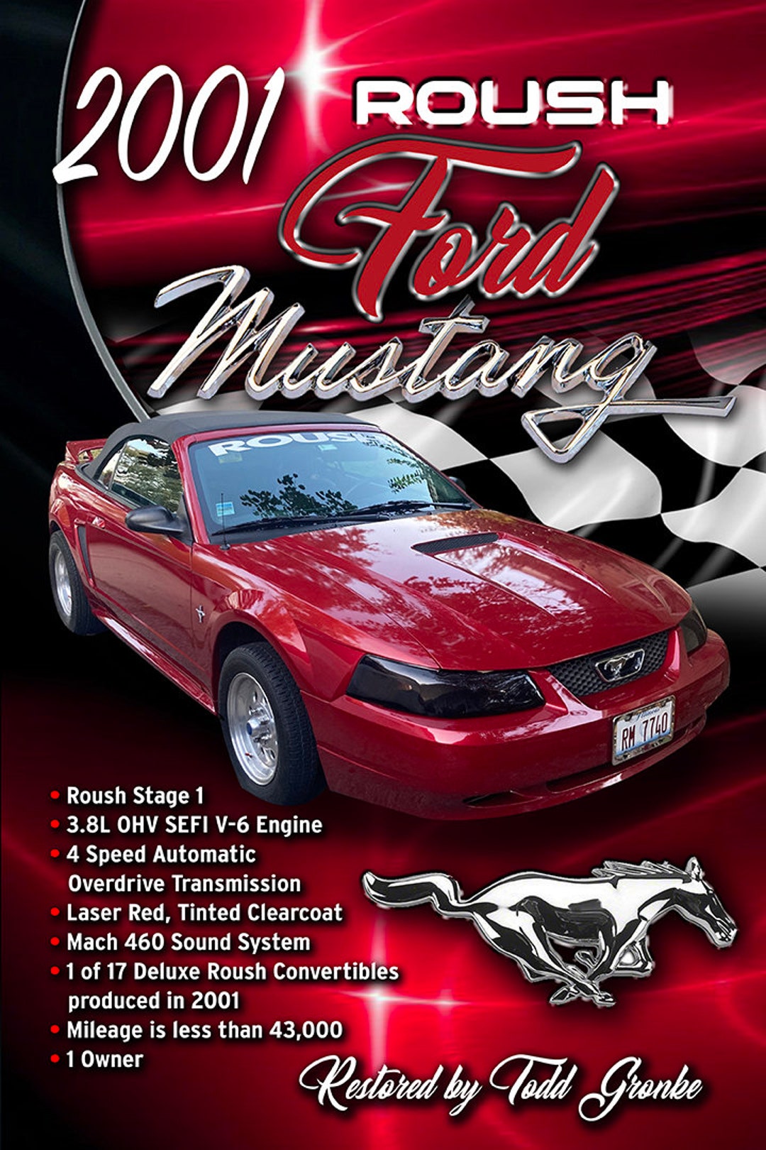 Car Show Display Signs for Your Classic Car, Corvette, Camaro, Chevy ...