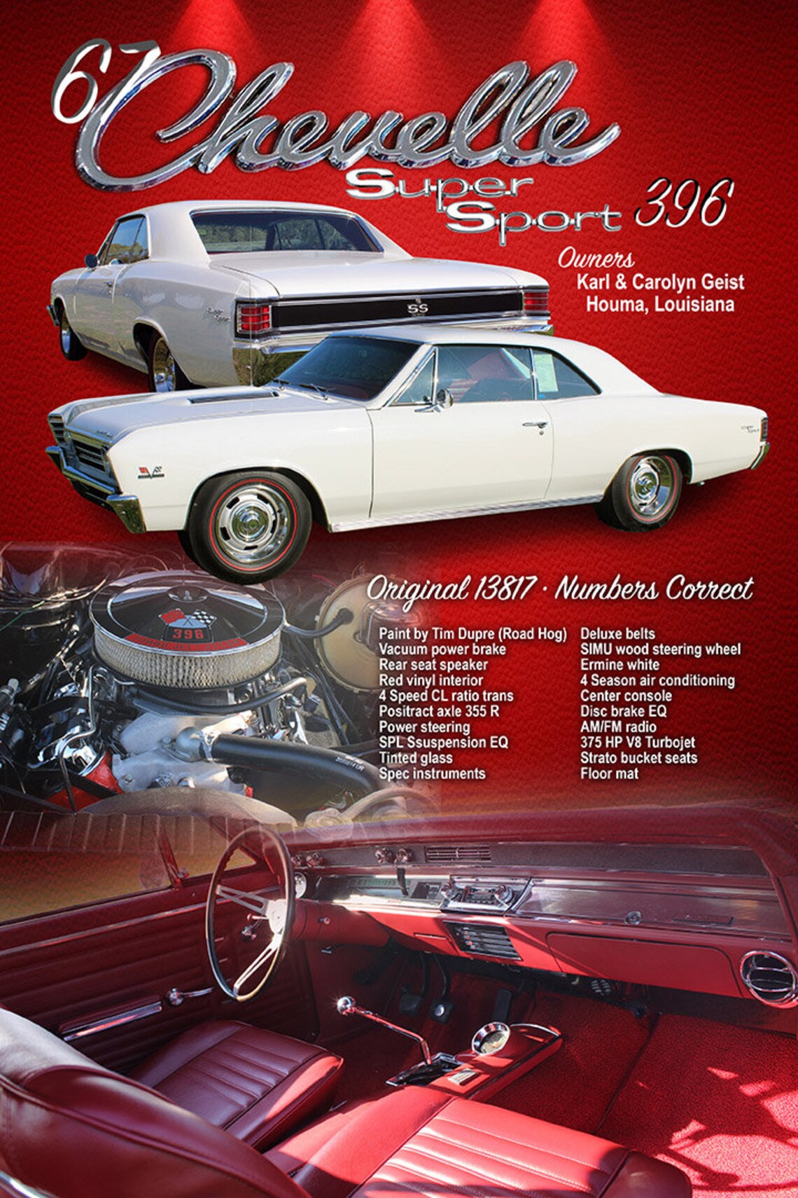 Car Show Display Signs for Your Show Car. Mustang, Ford, Chevy ...