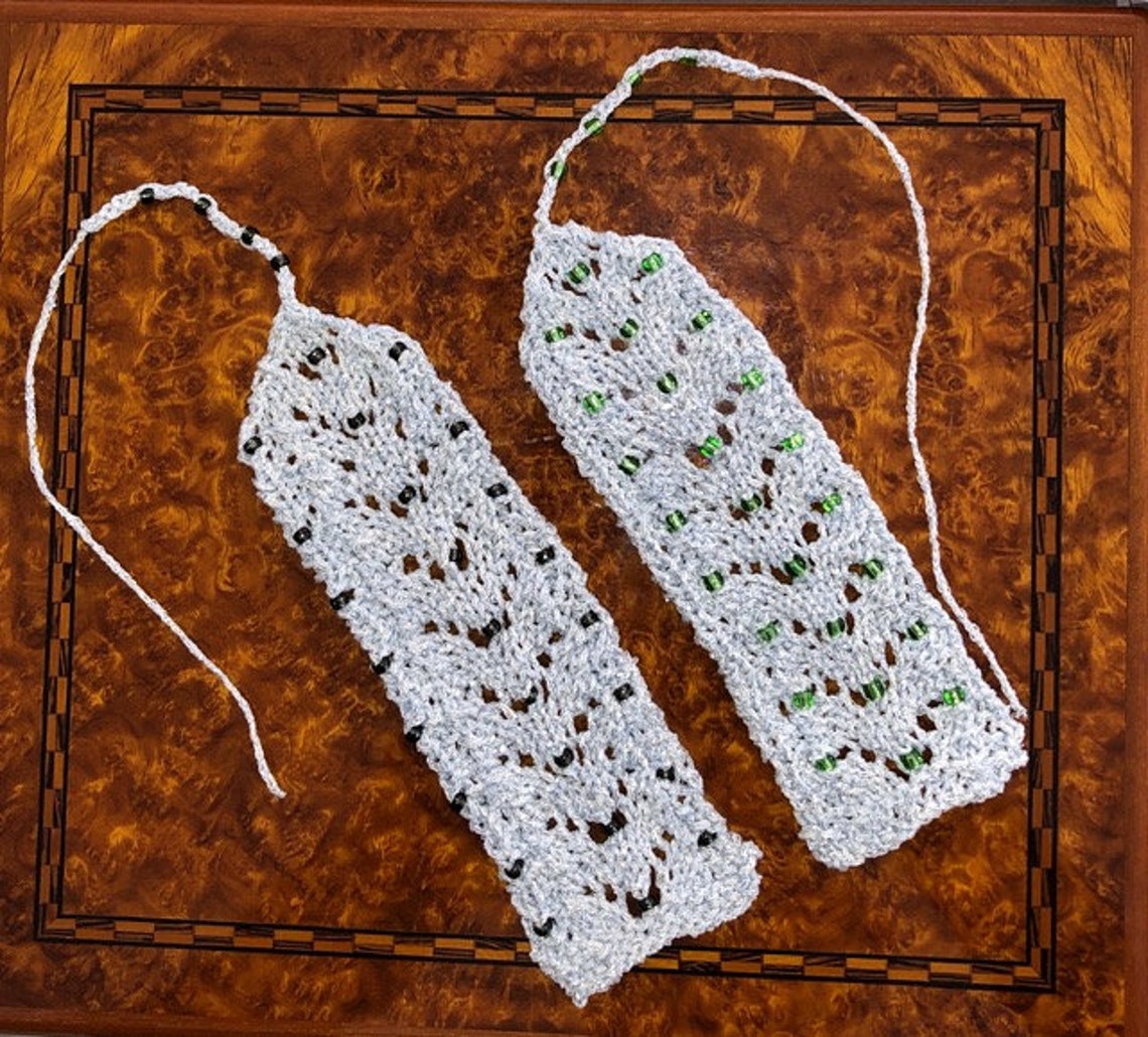 Beaded Bookmark Knit Pattern - Etsy