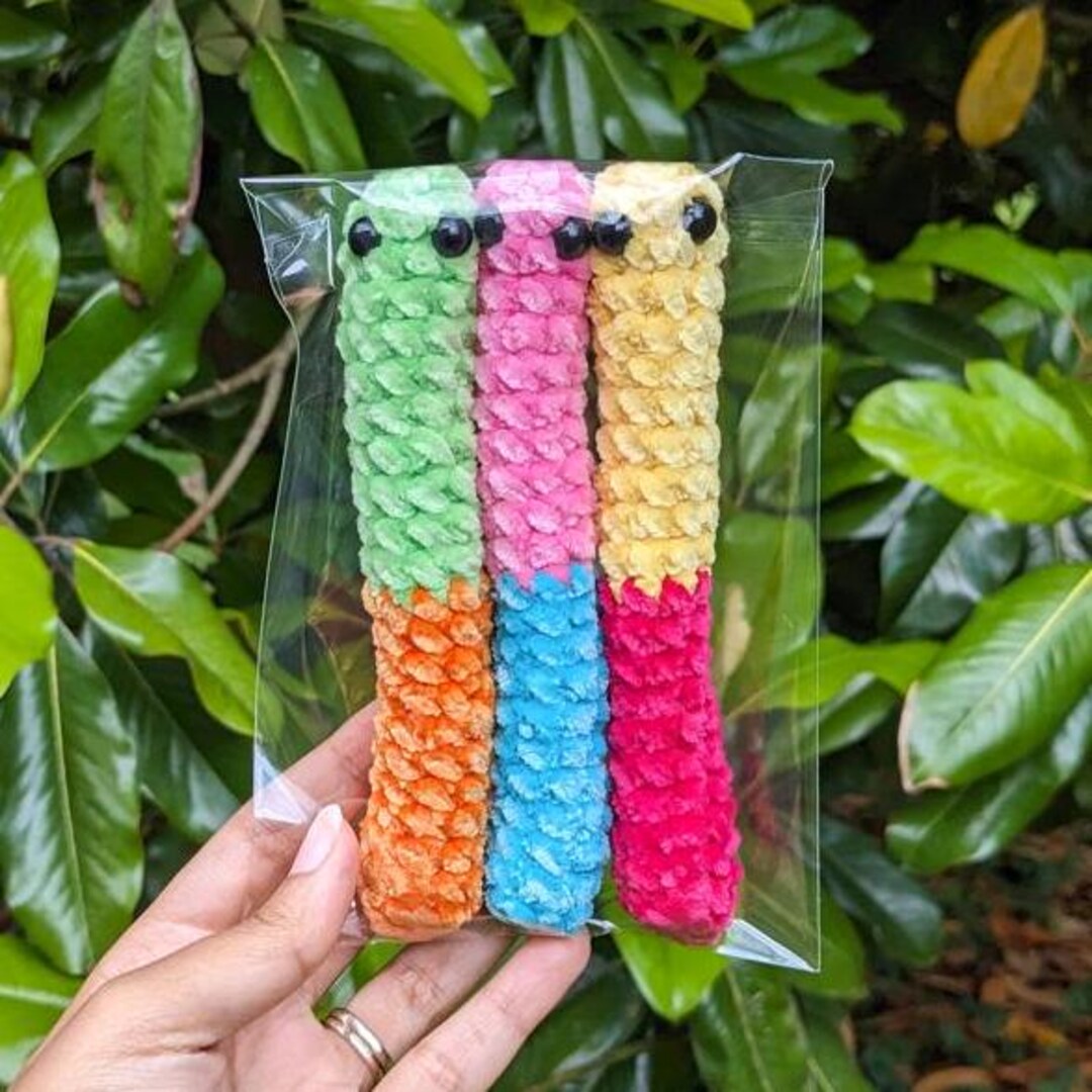 Gummy Worm Pack Crochet Candy Toy - Etsy