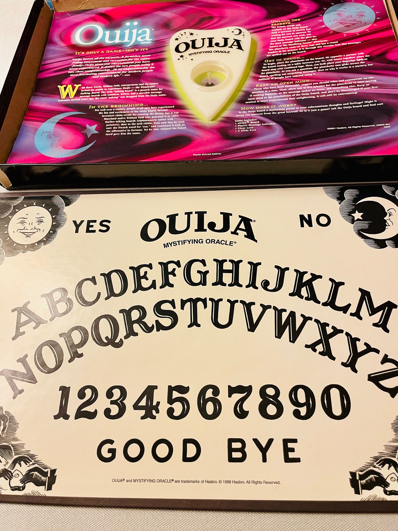 Vintage 1998 Glow in Dark Ouija Board Game - Etsy