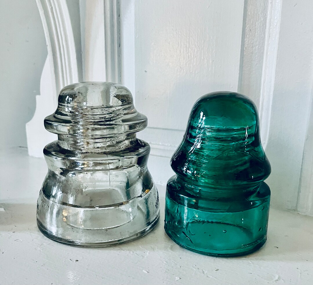 Two Vintage Insulators Green No 20 & Whitall Tatum No 1 - Etsy