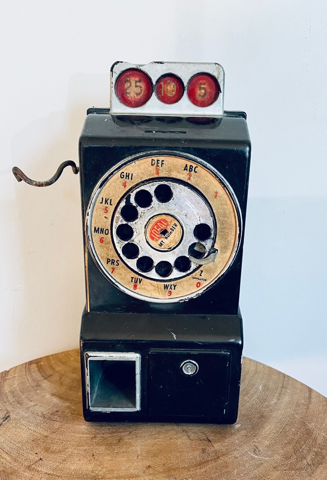 Vintage Tin Toy Pay Telephone - Etsy