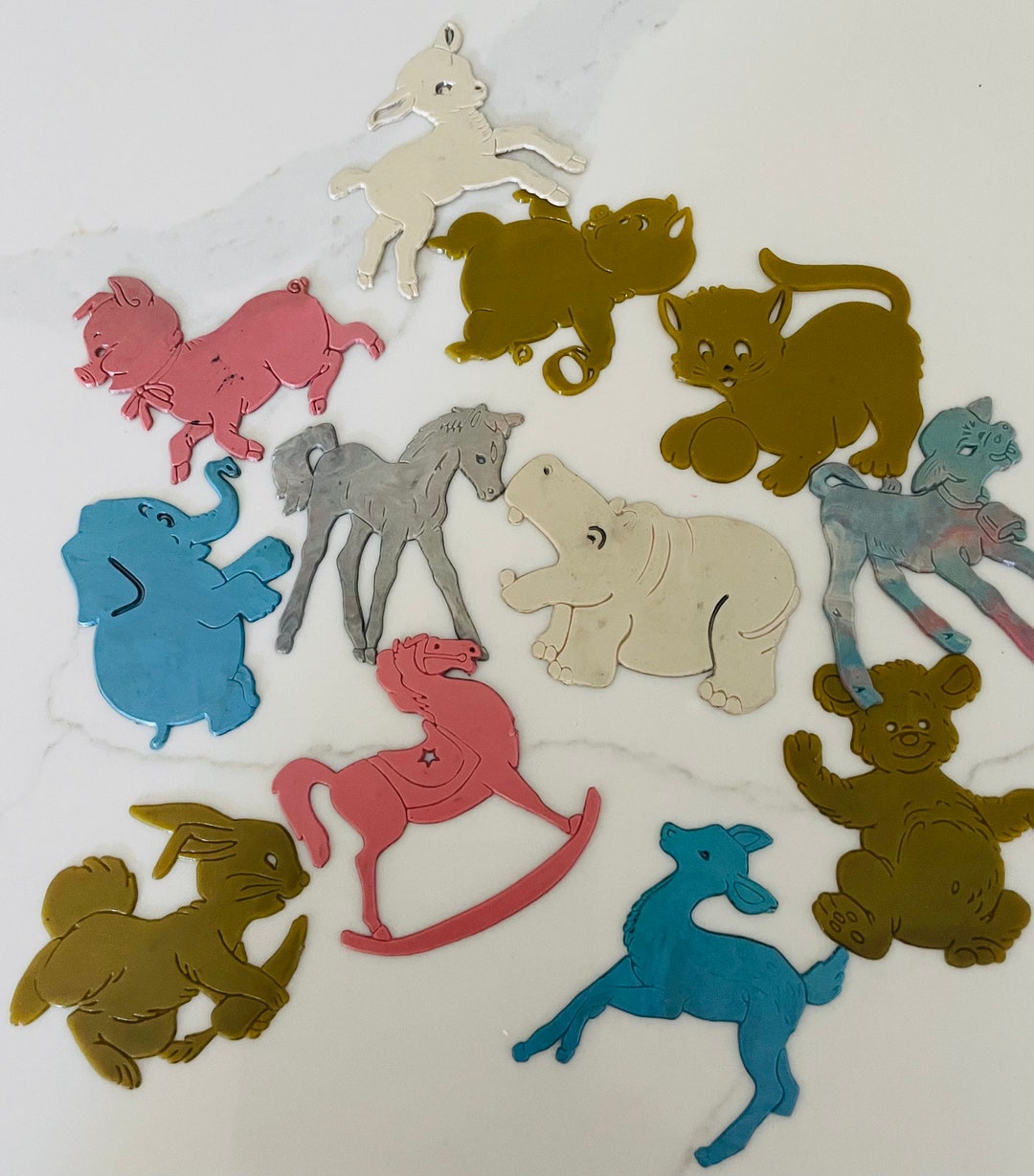 MCM Vintage Plastic Animals for Mobile Crib Decor - Etsy