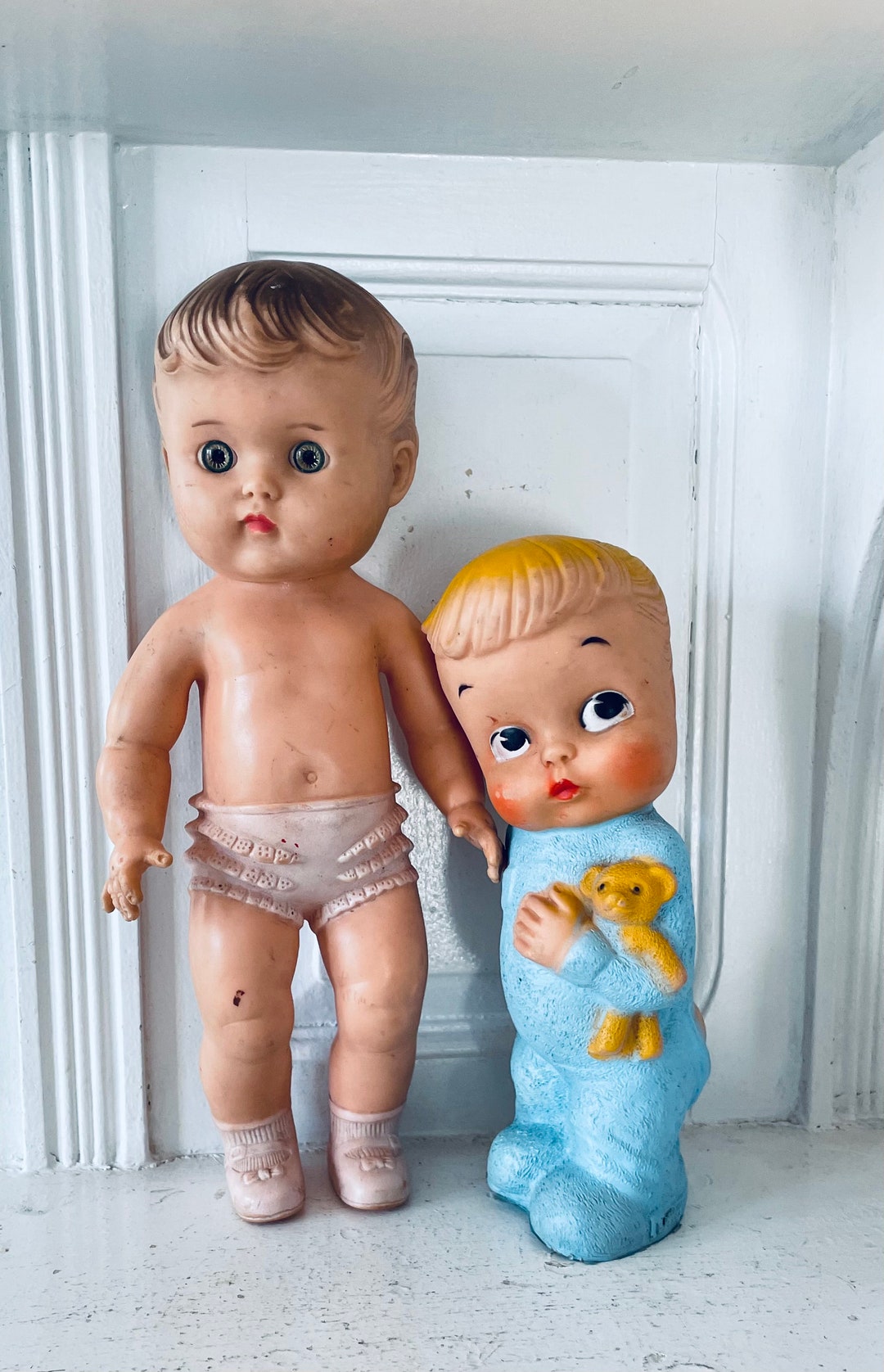 Vintage 1956 Squeaky Rubber Dolls Dreamland & Sun Co - Etsy