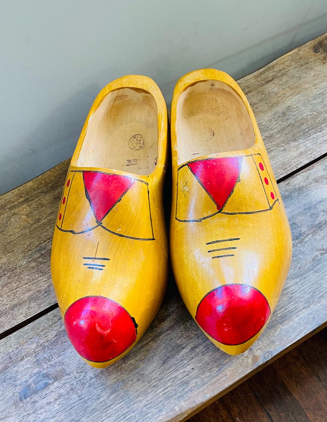 Vintage DUTCH HOLLAND Wood Clog Sabot Slip on Men’s Shoes 11 - Etsy