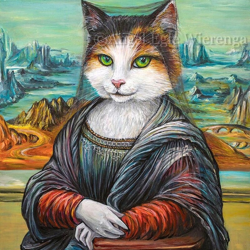 Mona Lisa Cat - Etsy