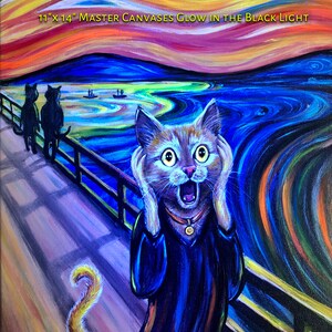 Giclée Prints & CANVASES "the Cat Scream", Original Cat Art ( Please ...