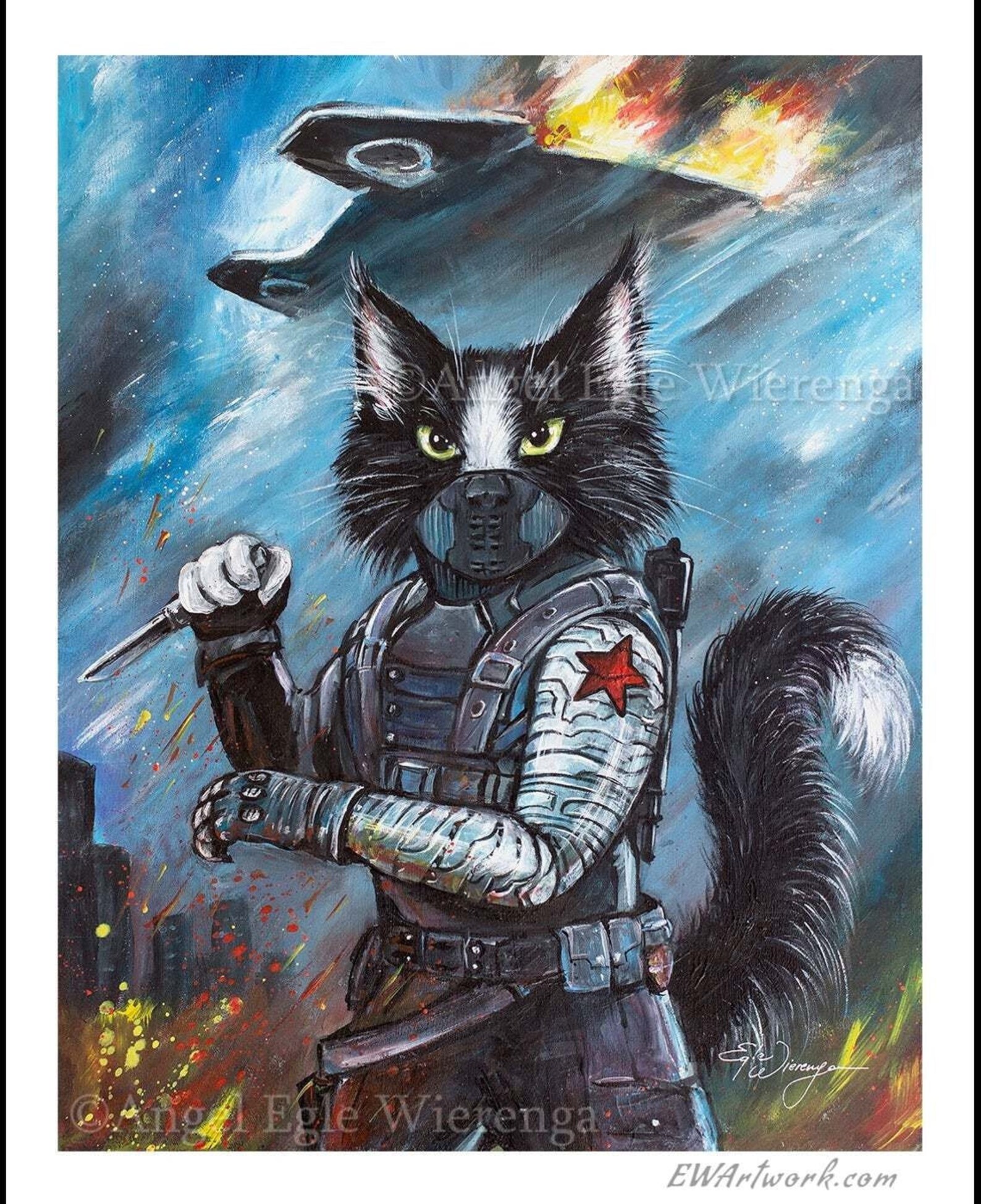 Giclée Prints & CANVASES bucky Cat Superhero Cat - Etsy