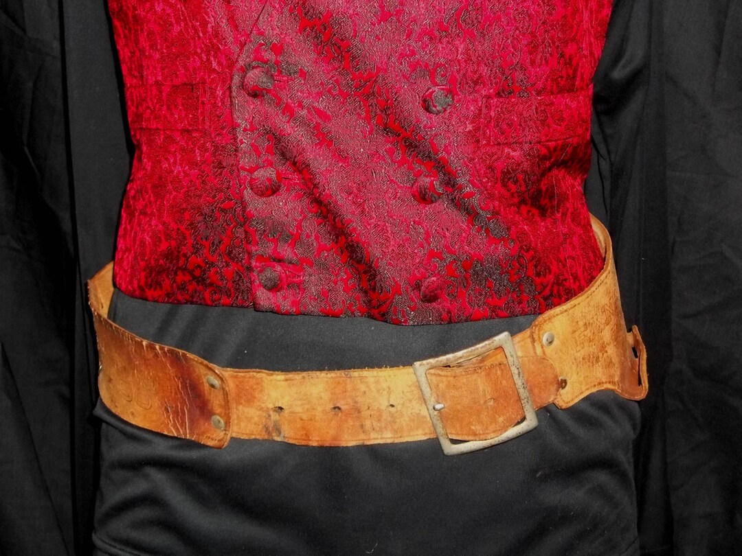 1800's Victorian Steampunk Western Leather Costume Belt - Custom - Size ...