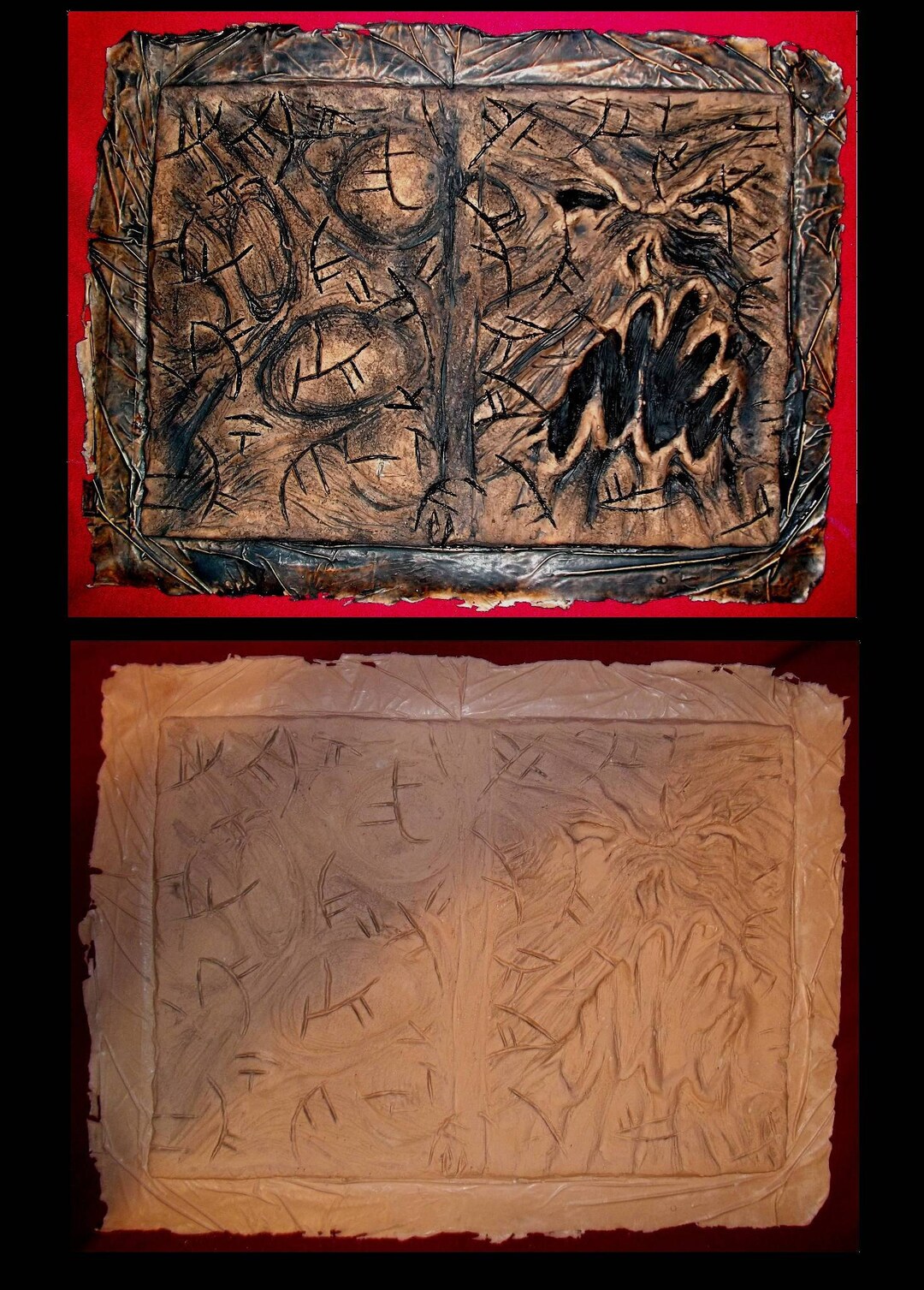 Gothic Evil NECRONOMICON Book of the Dead Latex Rubber Book Cover ...