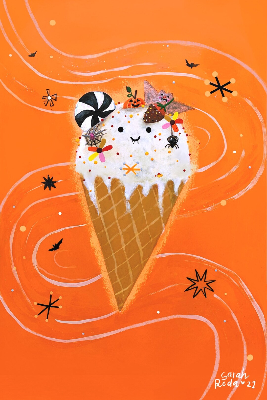Ice-scream Cone Print - Etsy
