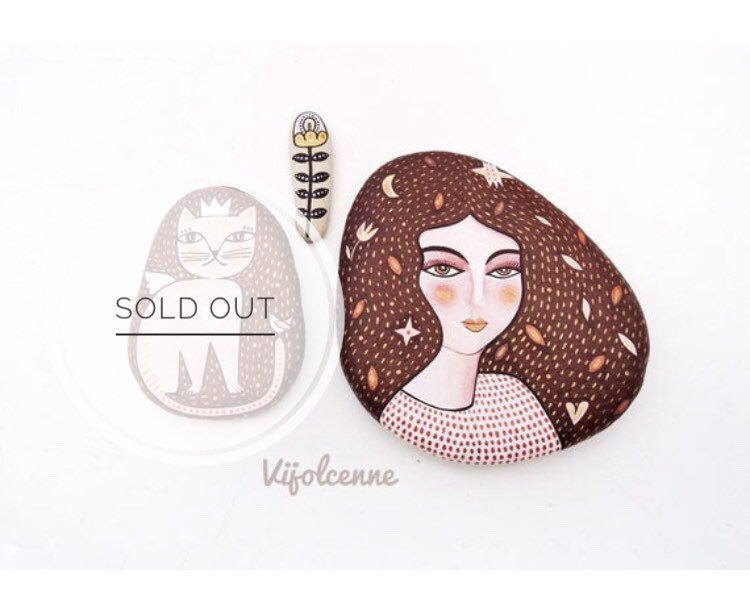 Hand Painted Rock Paperweight Home and Garden Decor Stone - Etsy