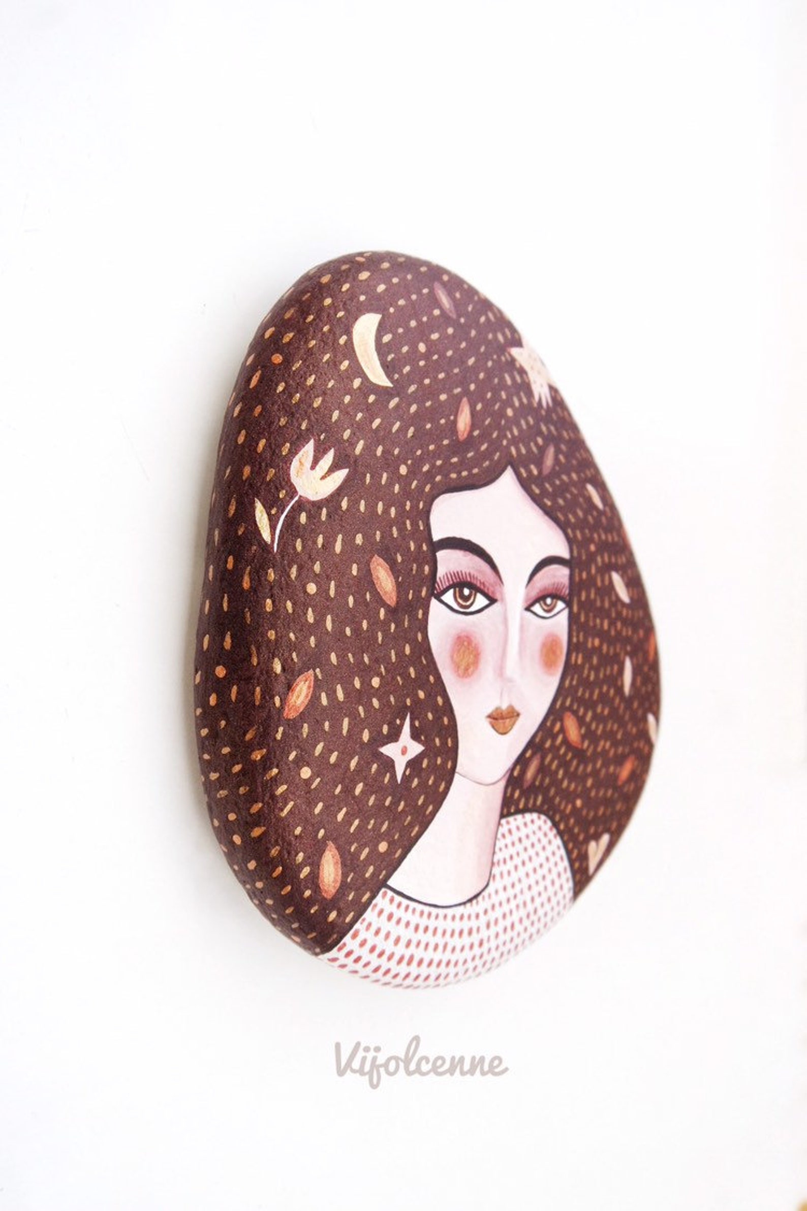 Hand Painted Rock Paperweight Home and Garden Decor Stone - Etsy