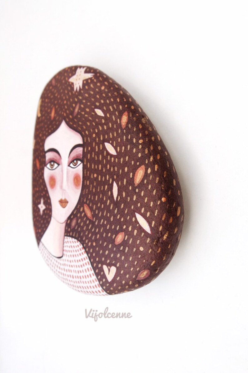 Hand Painted Rock Paperweight Home and Garden Decor Stone - Etsy