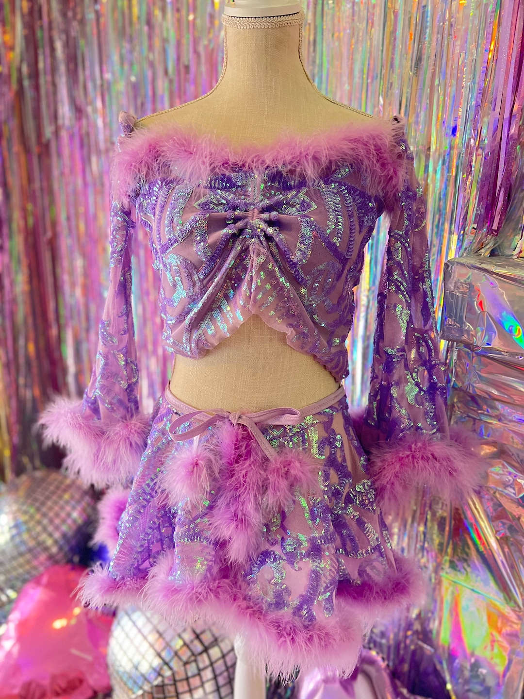 Custom Sequin Set • Rave Wear • Fairy Aesthetic • Rave Fashion • Rave ...