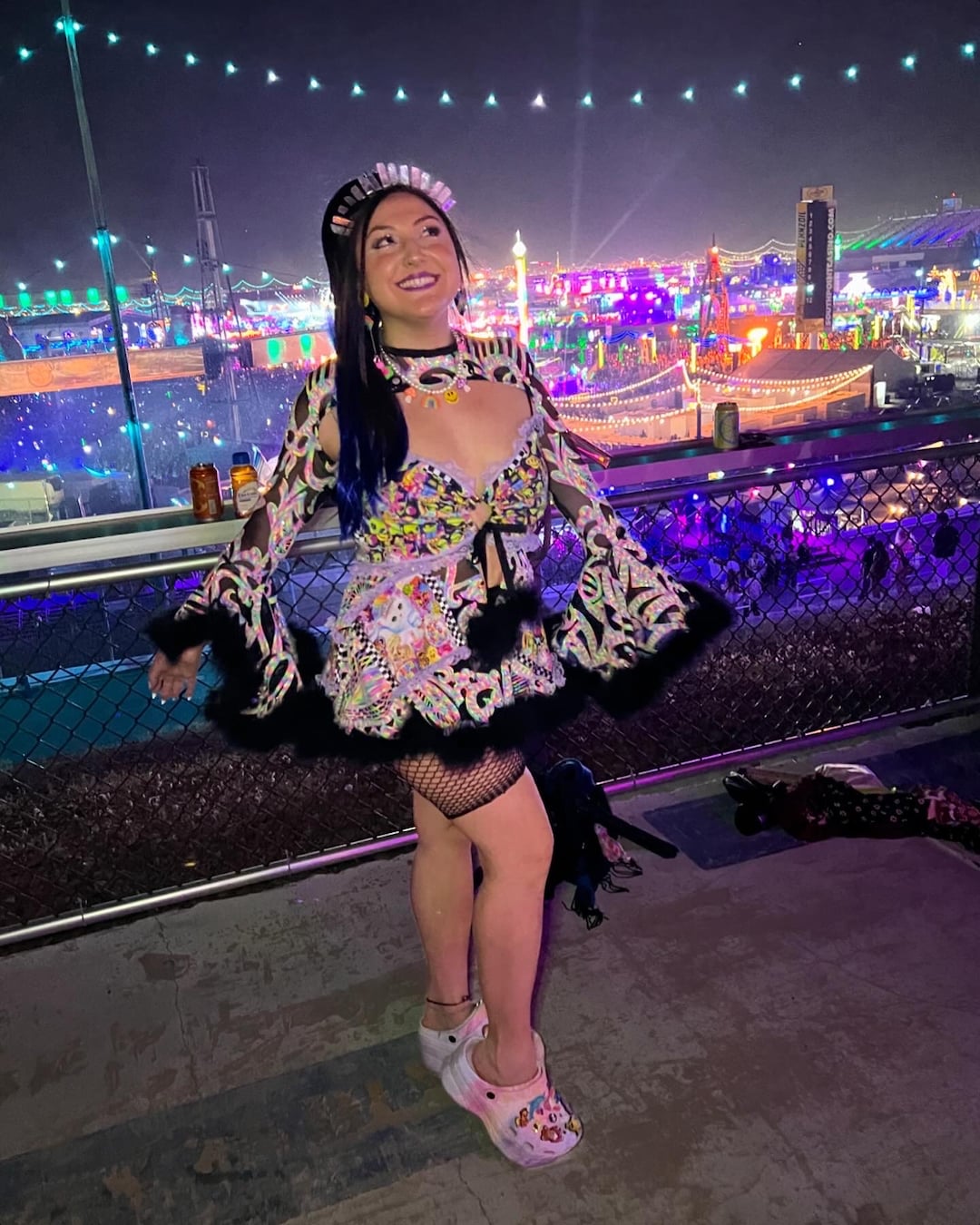 Sequin Rave Bolero • Fluff Trim • Shrug • Bralette • High Waist Bottoms ...