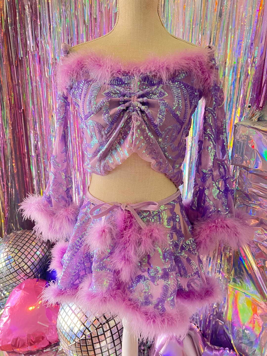 Custom Sequin Set • Rave Wear • Warrior Queen • Fairy • Rave Fashion ...