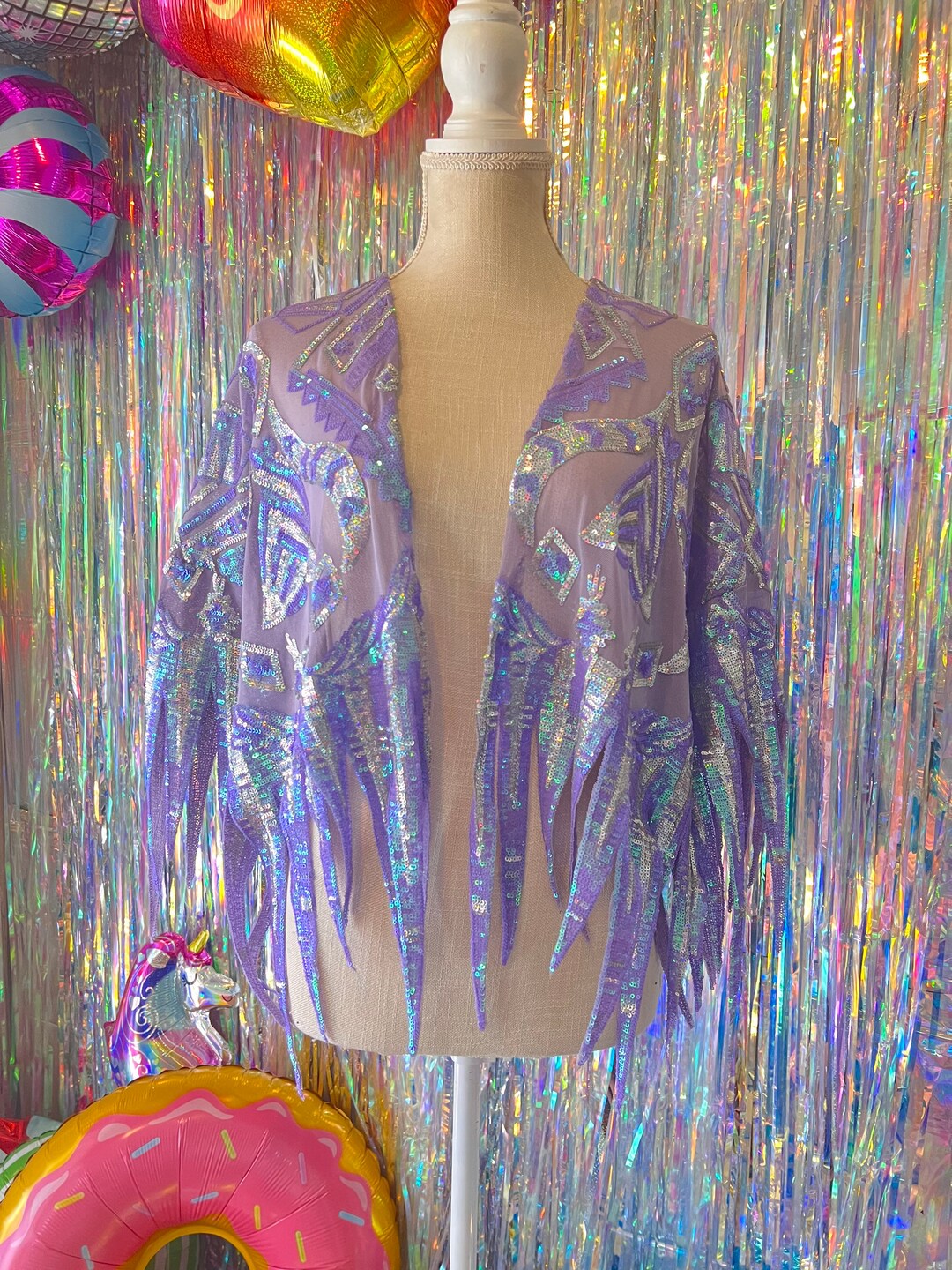 Pixie Jacket • Boho Vibe • Beach Attire• Sequin Robe • Witchy ...
