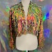 Golden Rainbow Sword Sequin Jacket • Tinsel Jacket • Sequin Fabric ...