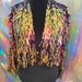 Purple Iridescent Sword Sequin Jacket • Tinsel Jacket • Sequin Fabric ...