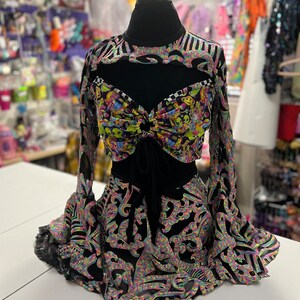 Sequin Rave Bolero • Fluff Trim • Shrug • Bralette • High Waist Bottoms ...