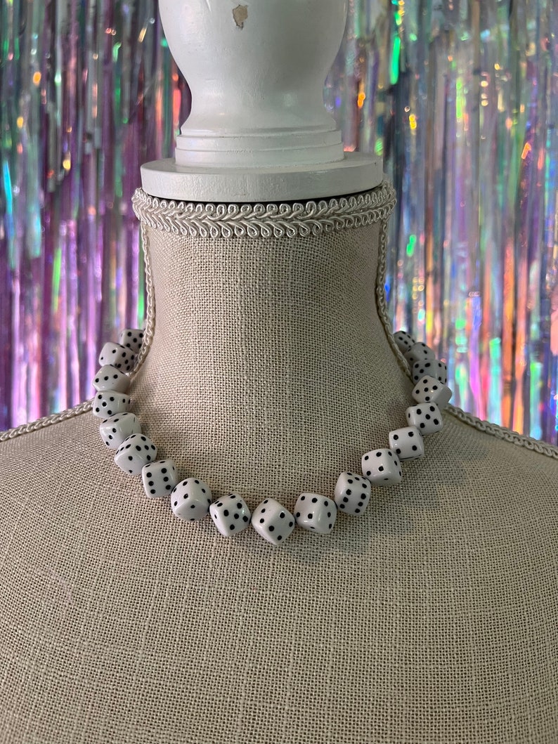Dice Necklace Handmade Necklace Dice Bead Choker Necklace in - Etsy