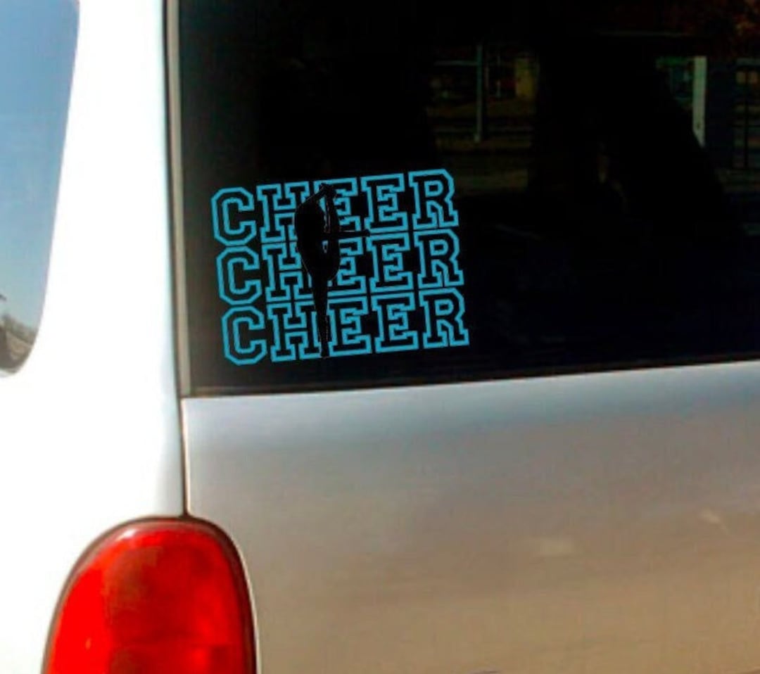 CHEER Decal for Car! CHEERLEADER Vinyl Sticker, Cheerleader Sticker ...