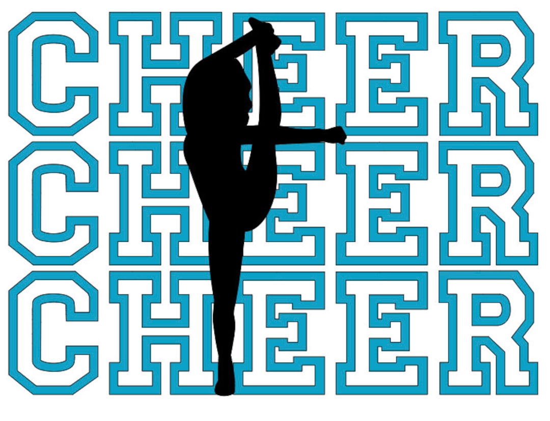 CHEER CHEER CHEER Vinyl Sticker, Cheerleader Sticker - Etsy