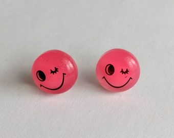 Pink smiley face | Etsy