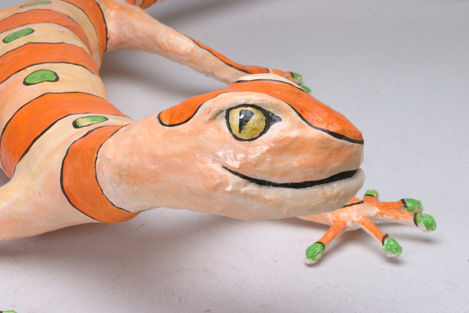 Lizard Sculpture Made From Recycled Paper and Wire, Repurposed Paper ...