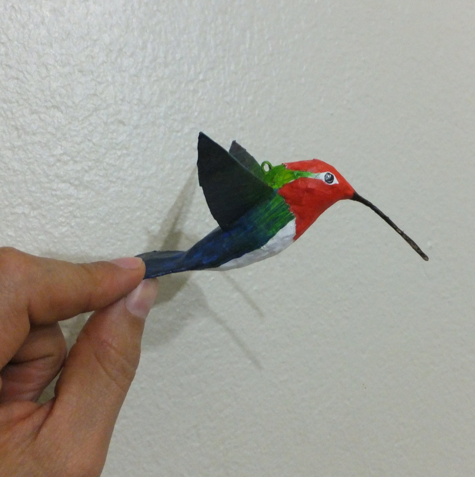 Hummingbird Papermache Bird Sculpture Handmade Realistic Ornaments - Etsy