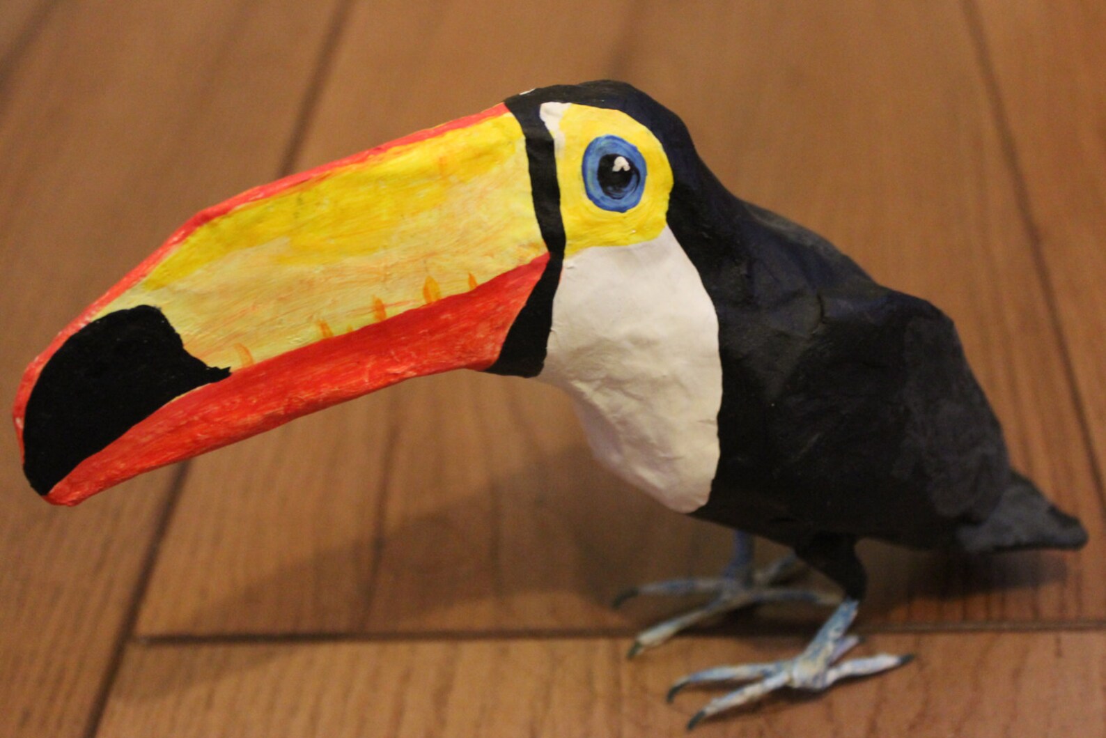 Hand Made Paper Mache Bird Sculpture Brazilian Toucan Papercraft ...