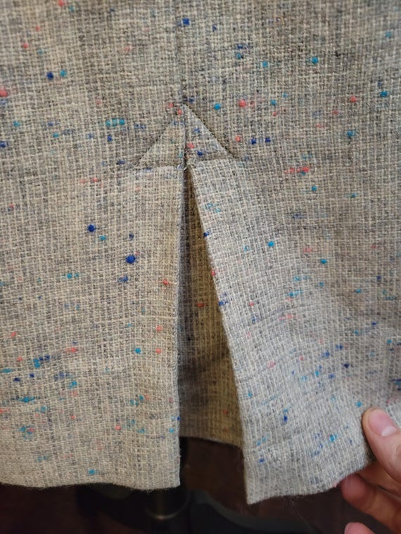 Vintage 1950s Wool Knit Skirt: Fleck Pattern, Classic… - Gem