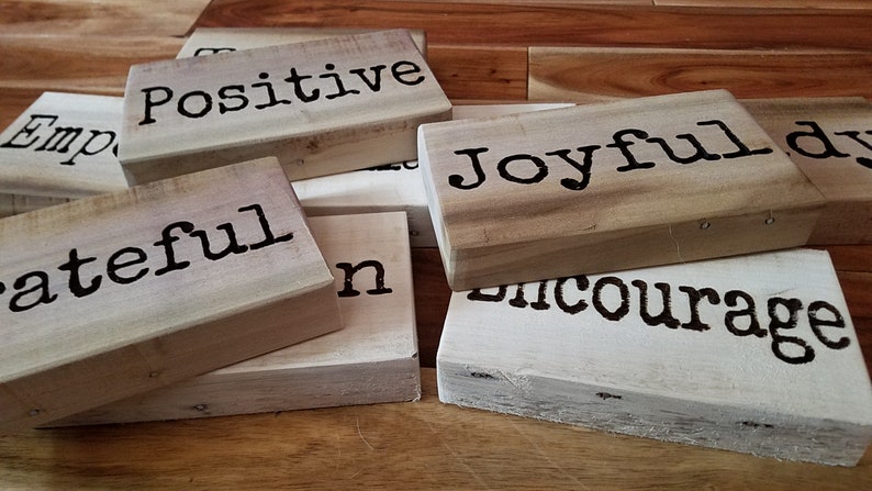 Wooden blocks Custom word blocks Inspirational teaching | Etsy